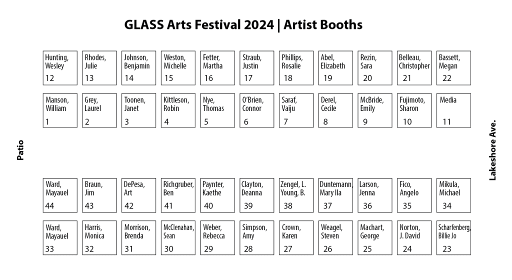 Bergstrom-Mahler Museum of GlassArtist Booth map.online | Bergstrom ...